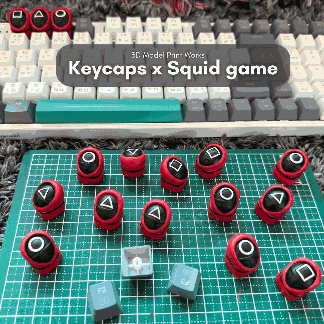 3D Print Works - Squid Game Keycaps Keycaps, (set 3 Pcs.) Keyboard ...