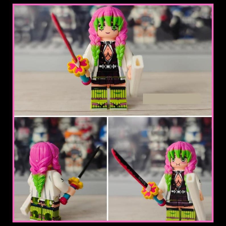 Mitsuri Kanroji Custom Art Building Block Minifigures Demon Slayer - Etsy