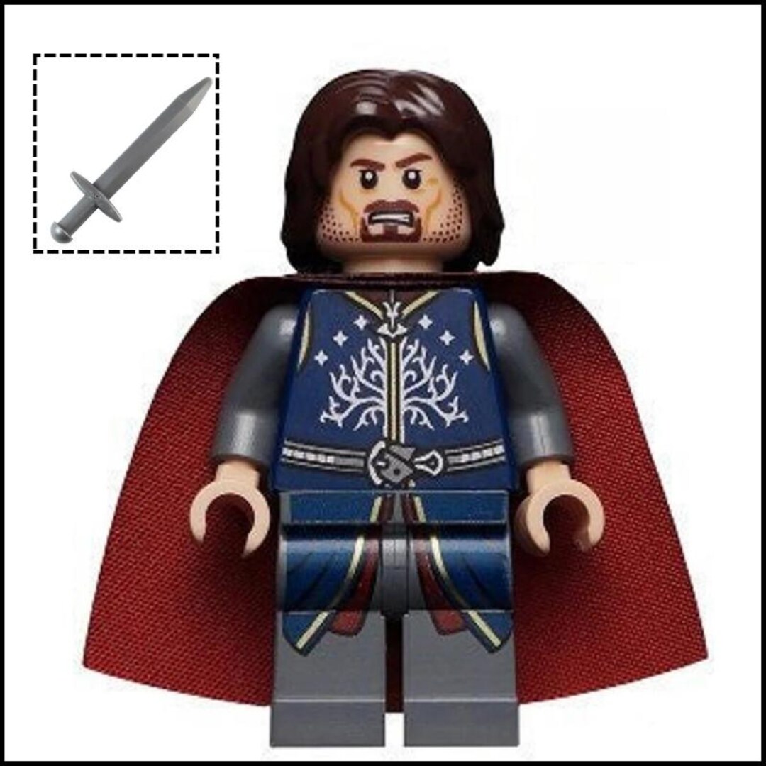 King Aragorn Custom Art Building Block Minifigurines the Lord of the ...