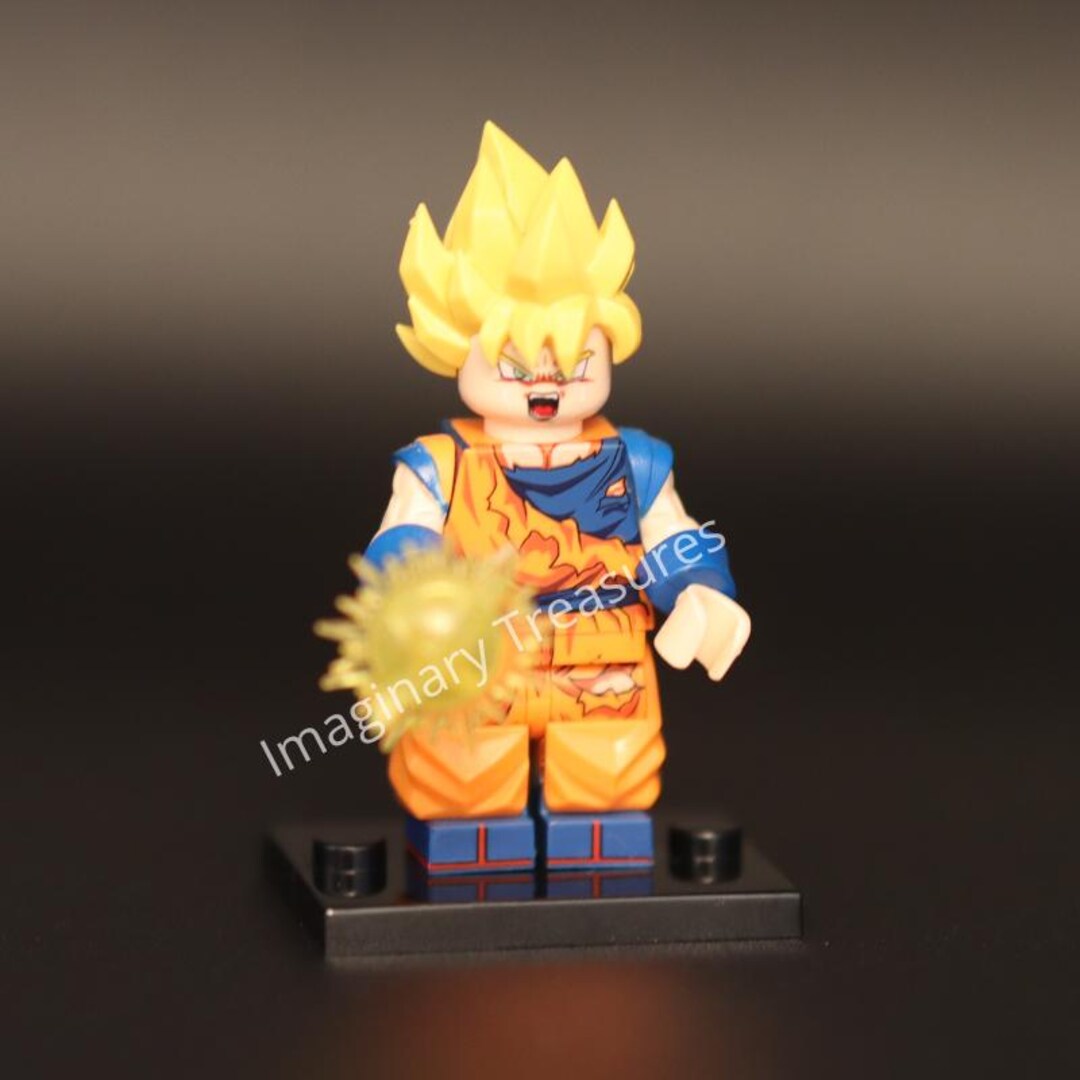 Son Goku SSJ - Custom Art Brick Figure MOC - Dragon Ball Z - - Etsy