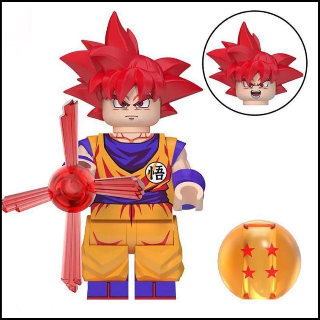Son Goku SSJ God Custom Art Building Block Figures MOC Dragon Ball Z - Etsy