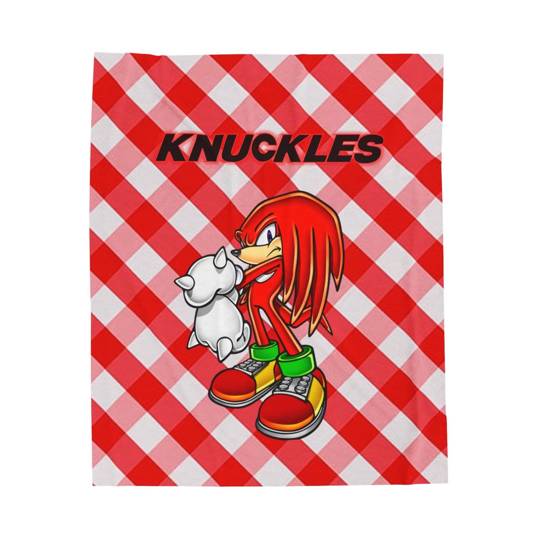Knuckles the Echidna Cool Boys Blanket, Sonic the Hedgehog Cartoon Kids ...