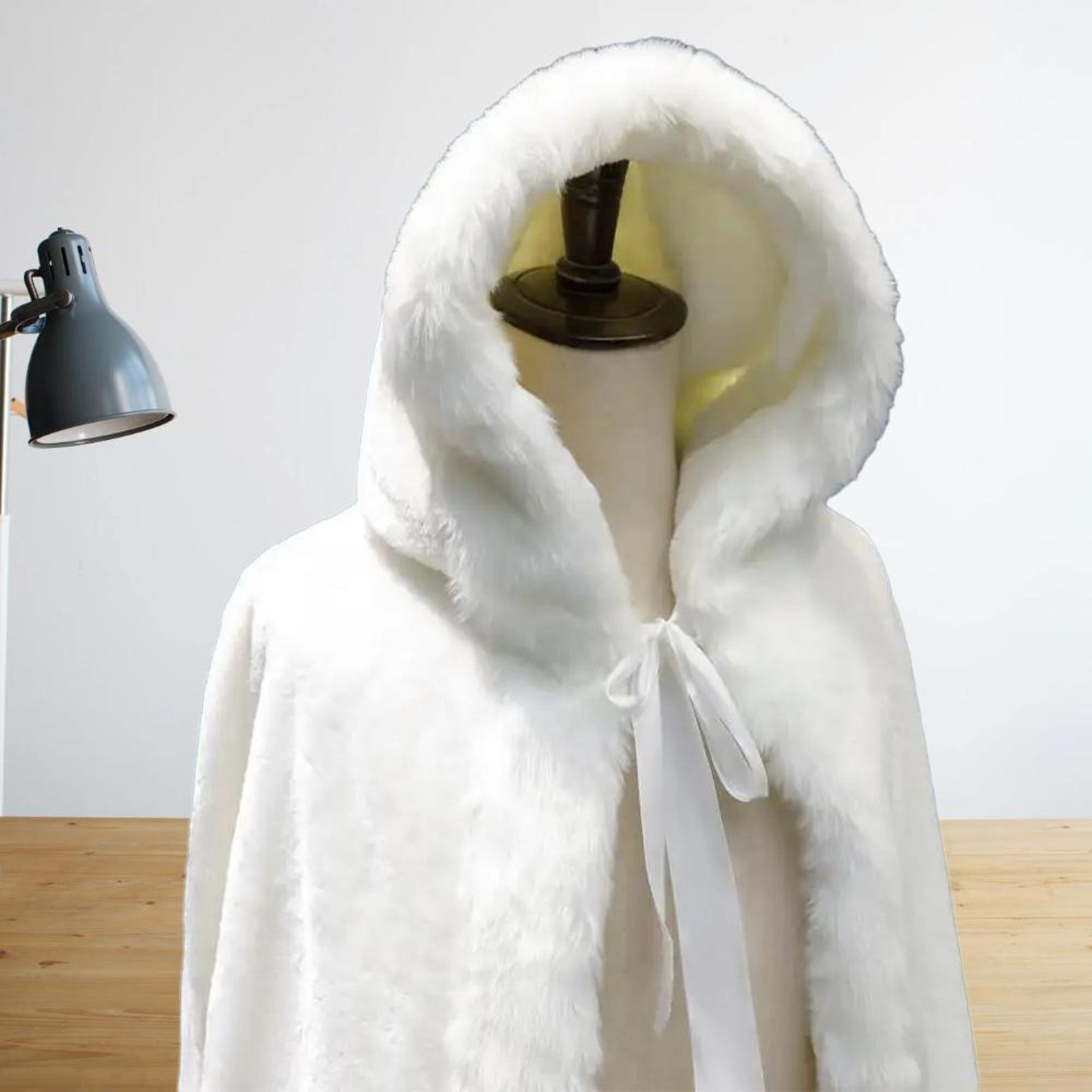 Winter Bridal Cape With Warm Faux Fur Trim, Gorgeous Wedding Cloaks ...