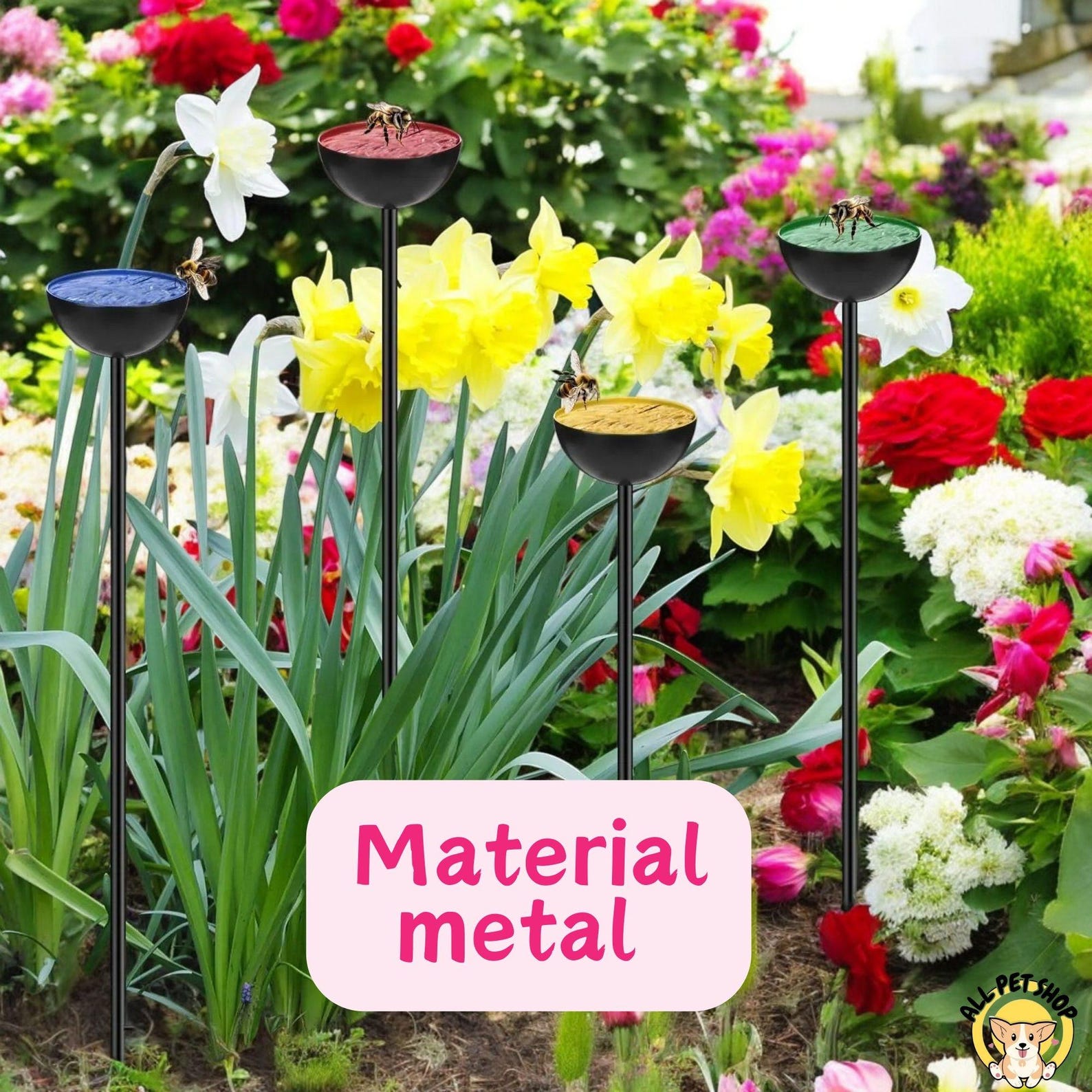 Red Bee Watering Station, Water Refill Station, Bee Drinking Fountain ...