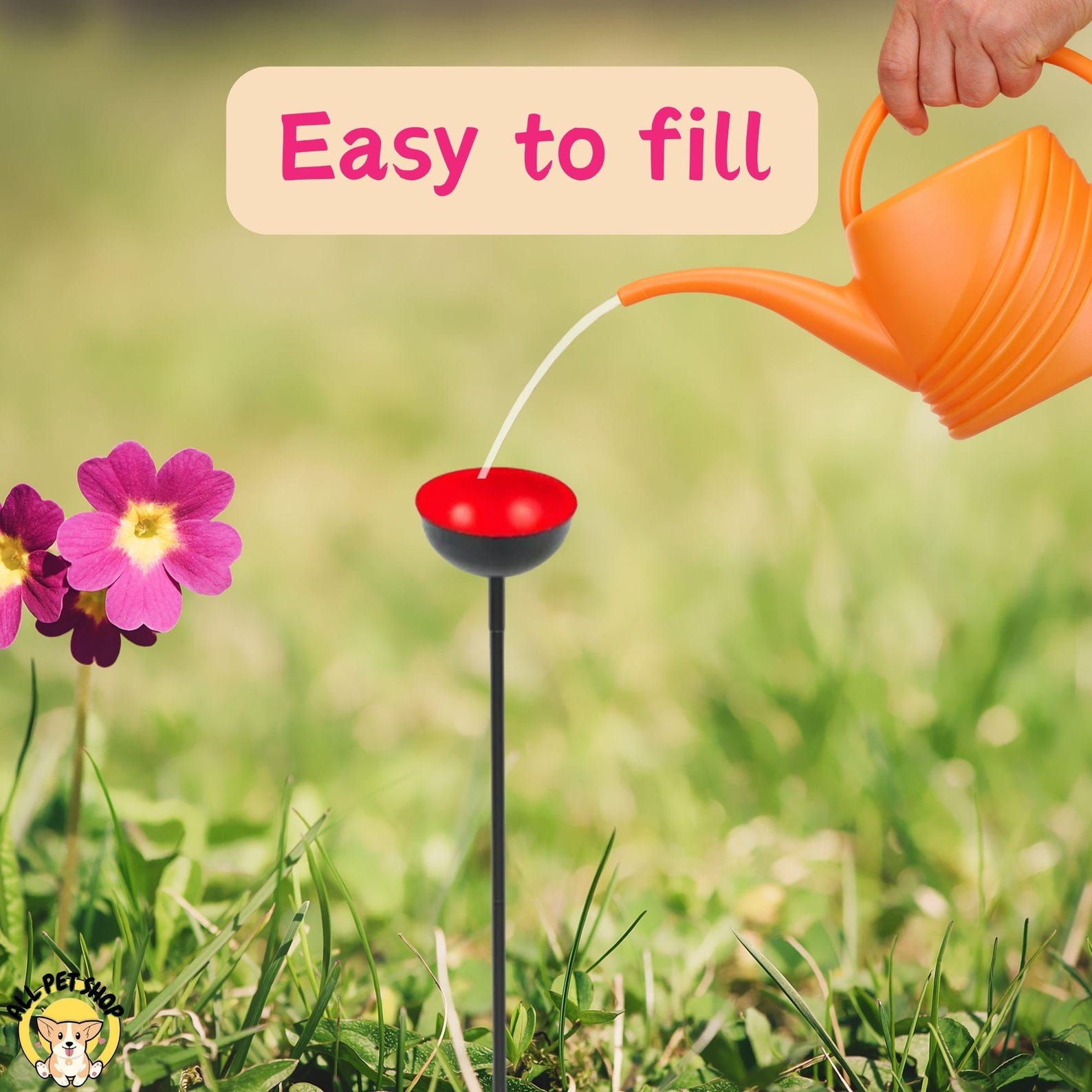 Red Bee Watering Station, Water Refill Station, Bee Drinking Fountain ...