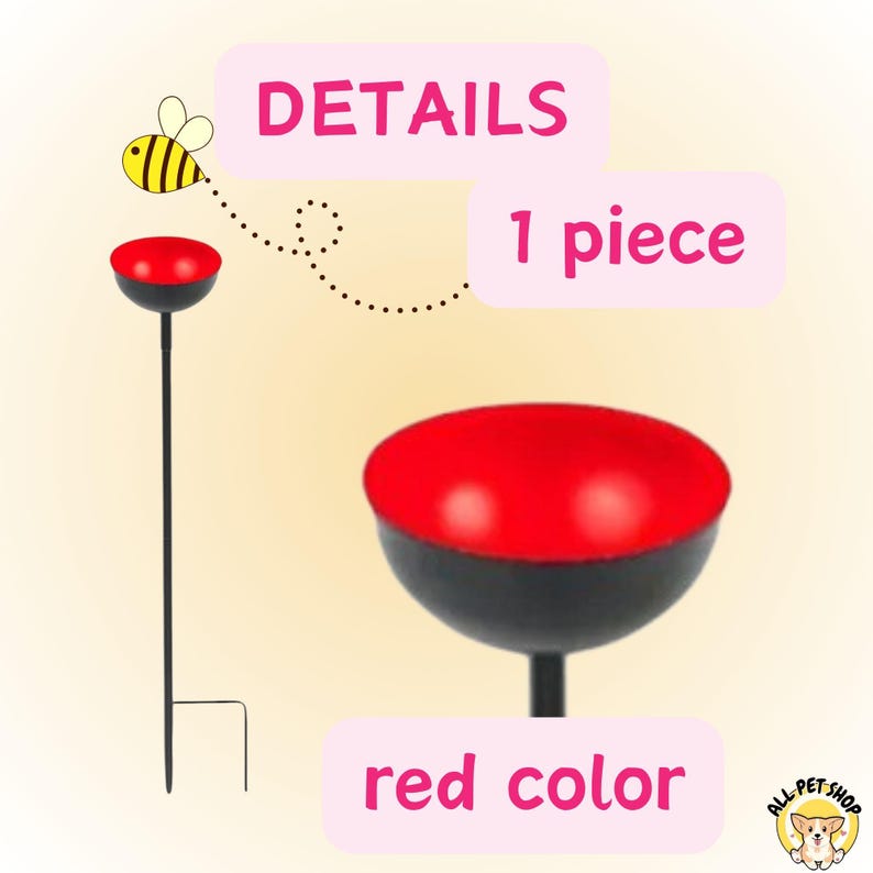 Red Bee Watering Station, Water Refill Station, Bee Drinking Fountain ...