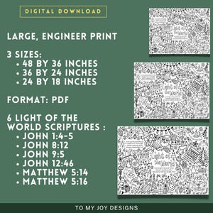 Light of the World Christmas Coloring Page | Large Engineer Print With ...
