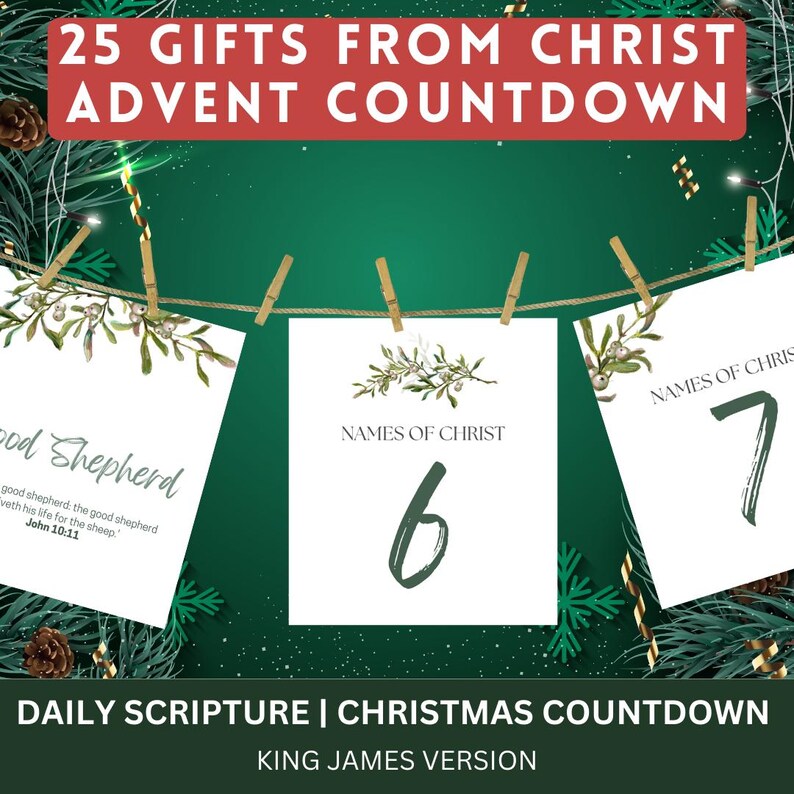 25 Names of Jesus Christ Advent Calendar Cards | Christ Teachings ...