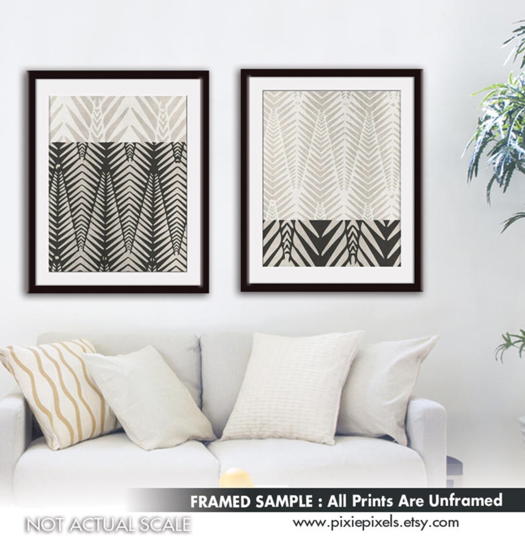 Palm Geo Impressions series A Set of 2 Art Prints - Etsy