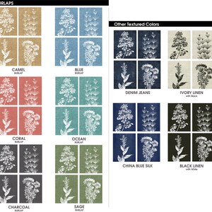 Wild Field Flowers series B7 Set of 6 Art Prints featured in China Blue ...