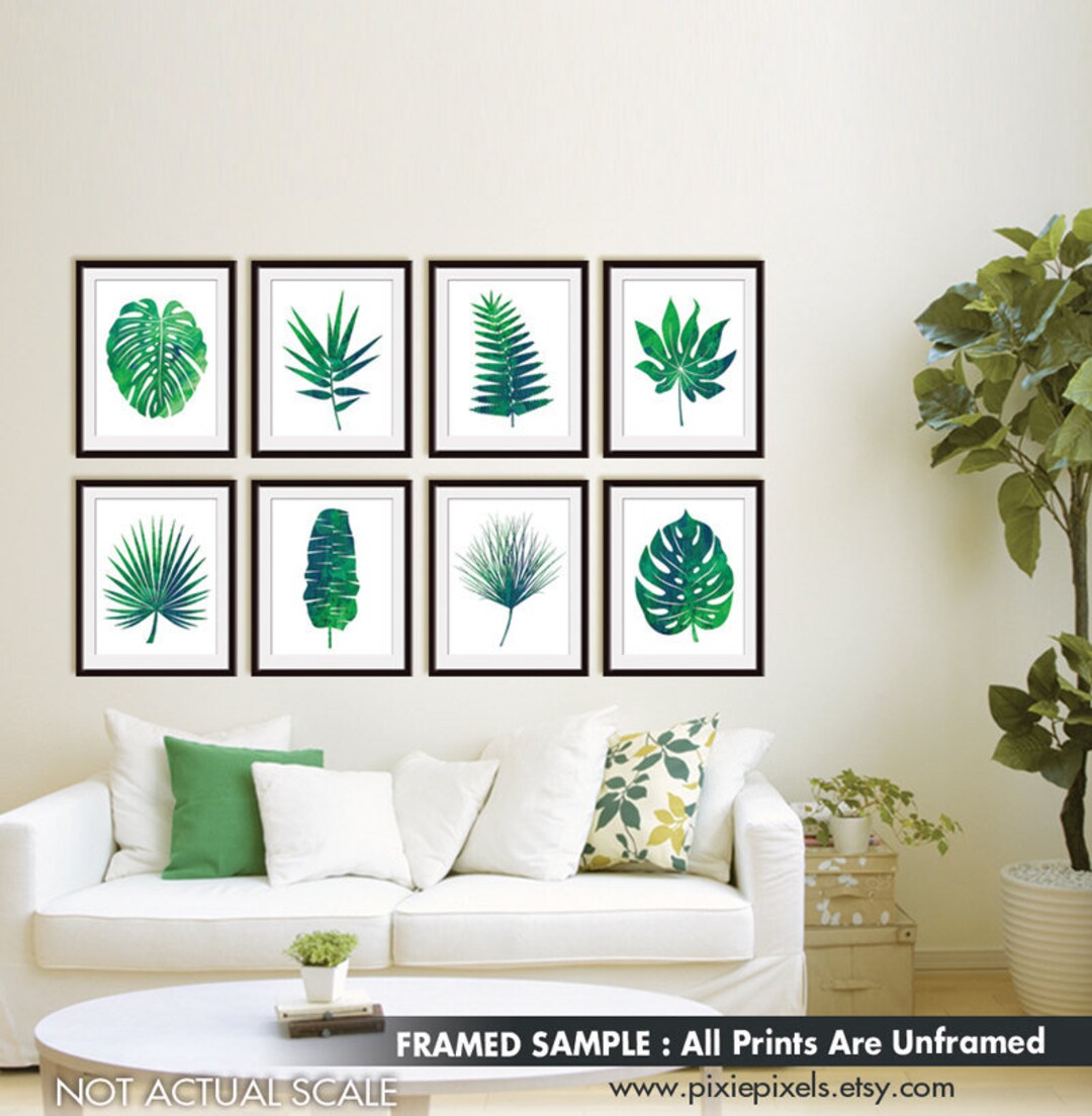 Island Impressions Palm Art series 8A Set of 4 Art Prints tropical Palm ...