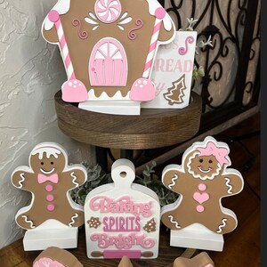 Gingerbread Pink Tier Tray Decor - Etsy