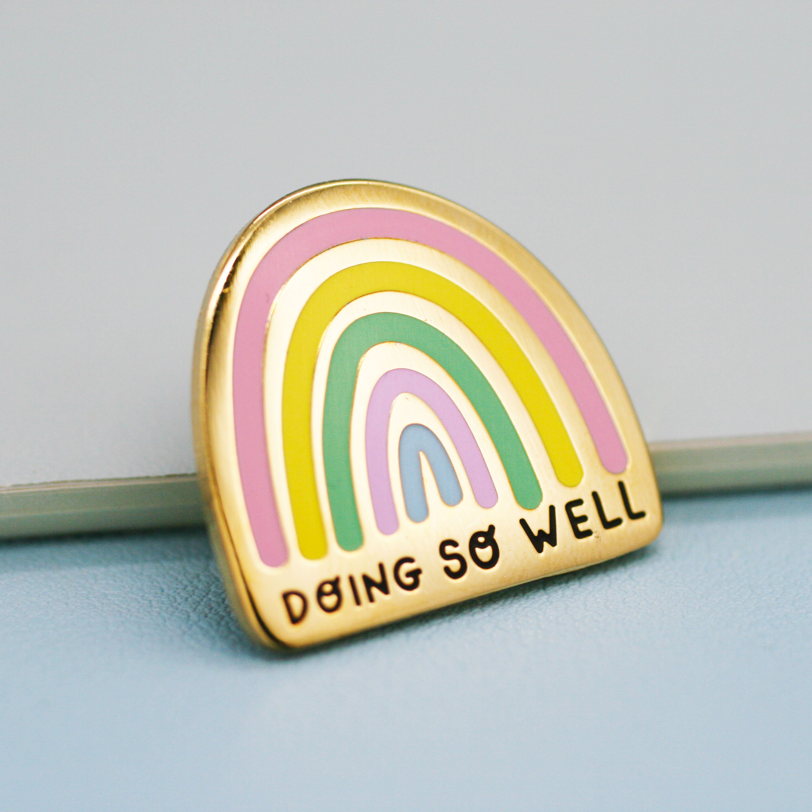 Doing so Well Enamel Pin Badge Support Mental Health - Etsy