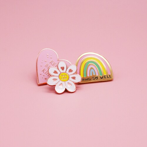 Doing so Well Enamel Pin Badge Support Mental Health - Etsy