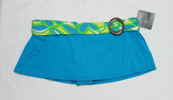 shops cheap online 9.02 La Blanca by Rod Beattie aqua short swim skirt ...
