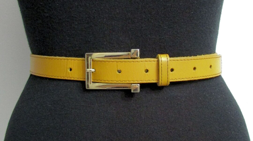 Handmade British Tan Soft Leather Gold Buckle Belt S/M - GVC - Etsy