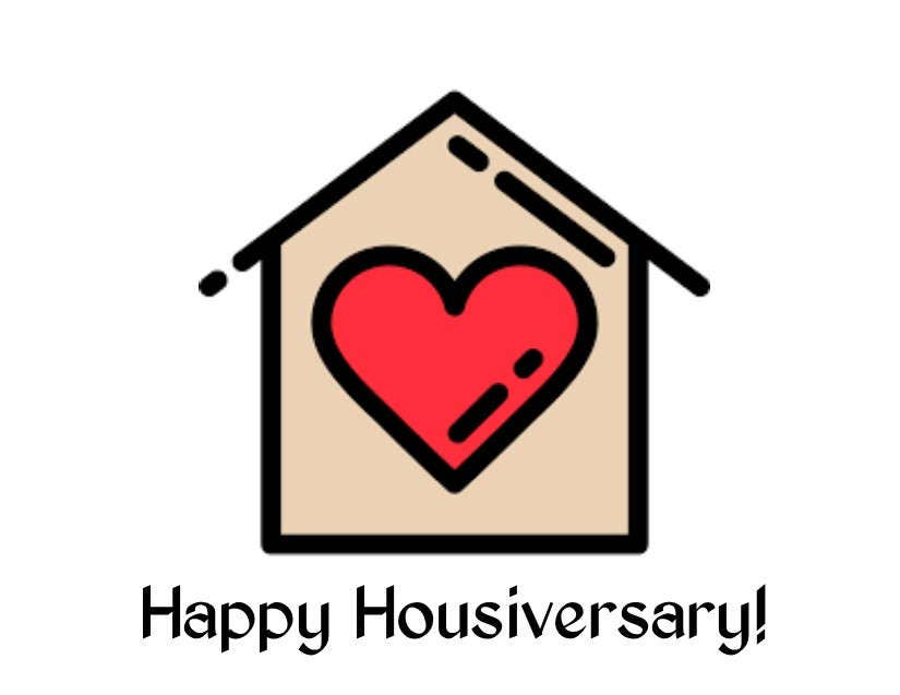 Happy Housiversary Heart Cards - Realtors 1 Year House Anniversary ...