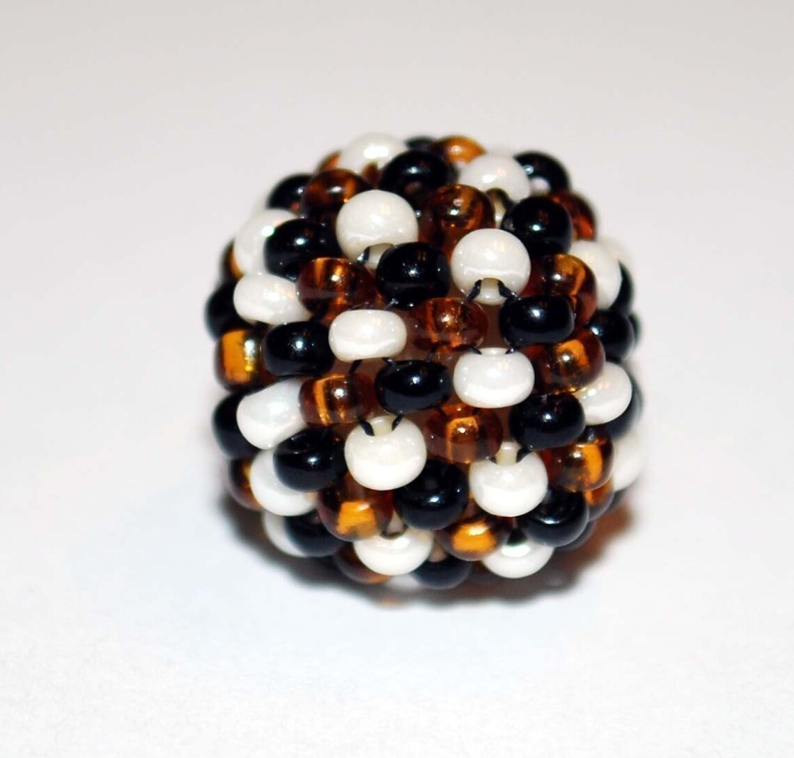 Beaded Bead / Ball Tutorial / Instructions/ Pattern Using Peyote Stitch ...