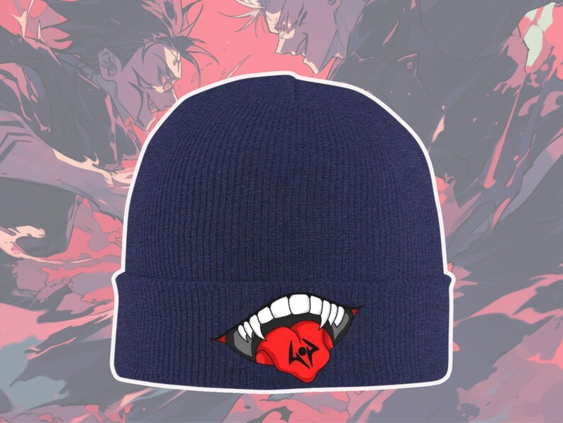 Jujutsu Kaisen Sukuna Anime Beanie, Embroidered Knitted Winter Hat ...