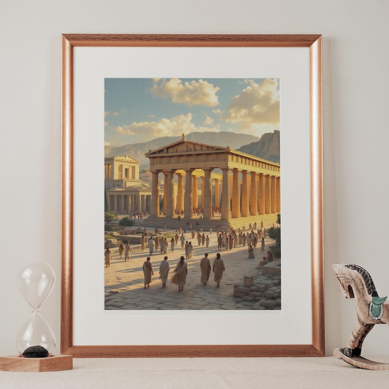 Ancient Greece Digital Print & AI Video Realistic Ancient Greece Temple ...