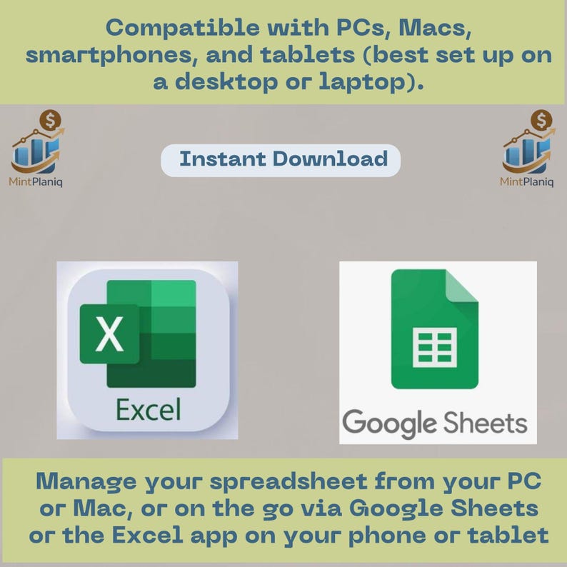 Simple Annual Budget Spreadsheet Excel | Google Sheets | Income and ...