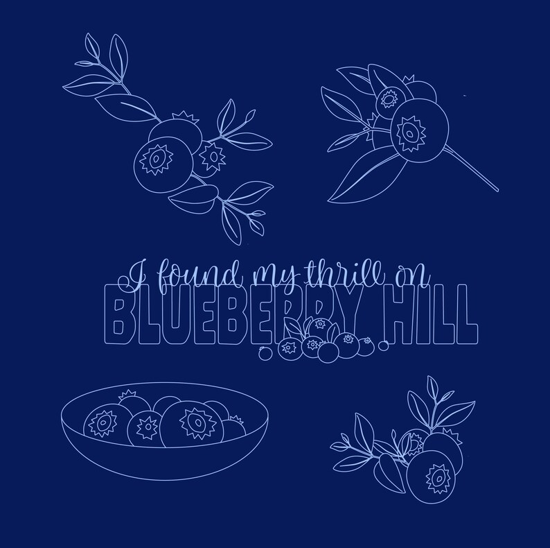 Blueberry Hill SVG - Etsy
