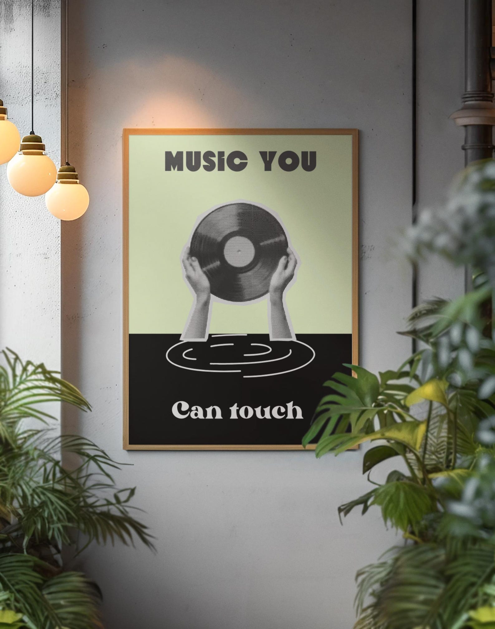 Music You Can Touch Vinyl Record Poster | Retro Music Wall Art ...