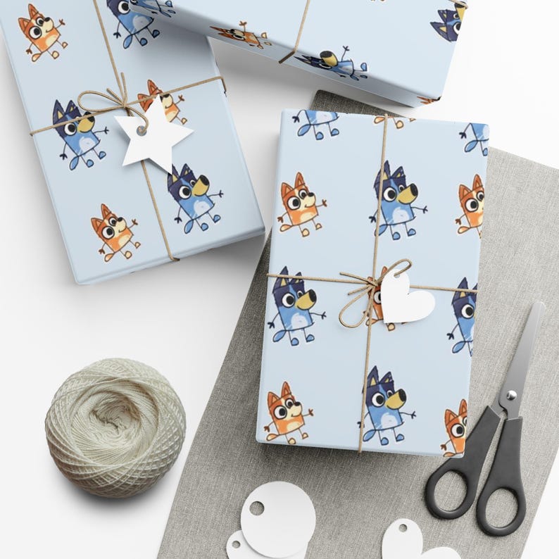 Bluey Wrapping Paper, Wrapping Paper, Christmas Wrapping Paper, Xmas ...
