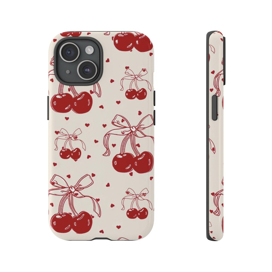 IPhone Case, Samsung Galaxy Case, Cherry Aesthetic Case, Vintage Cherry ...