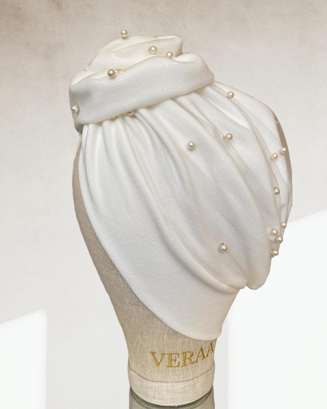 Luxury Turban for Women With Pearls, Instant Hijab, Chemo Hat, Handmade ...