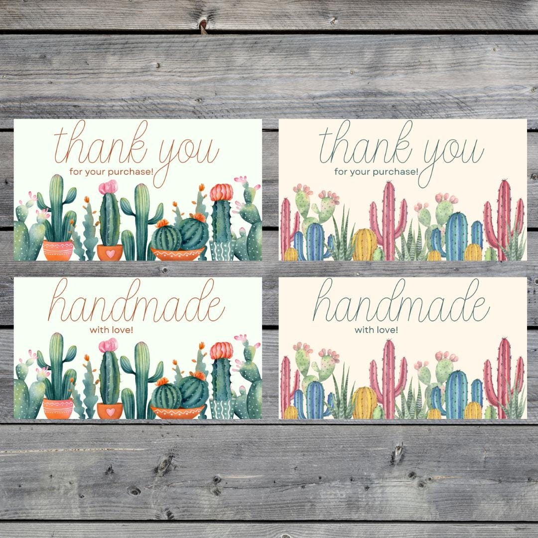 Thank You Card for Small Business | Handmade With Love Inserts ...