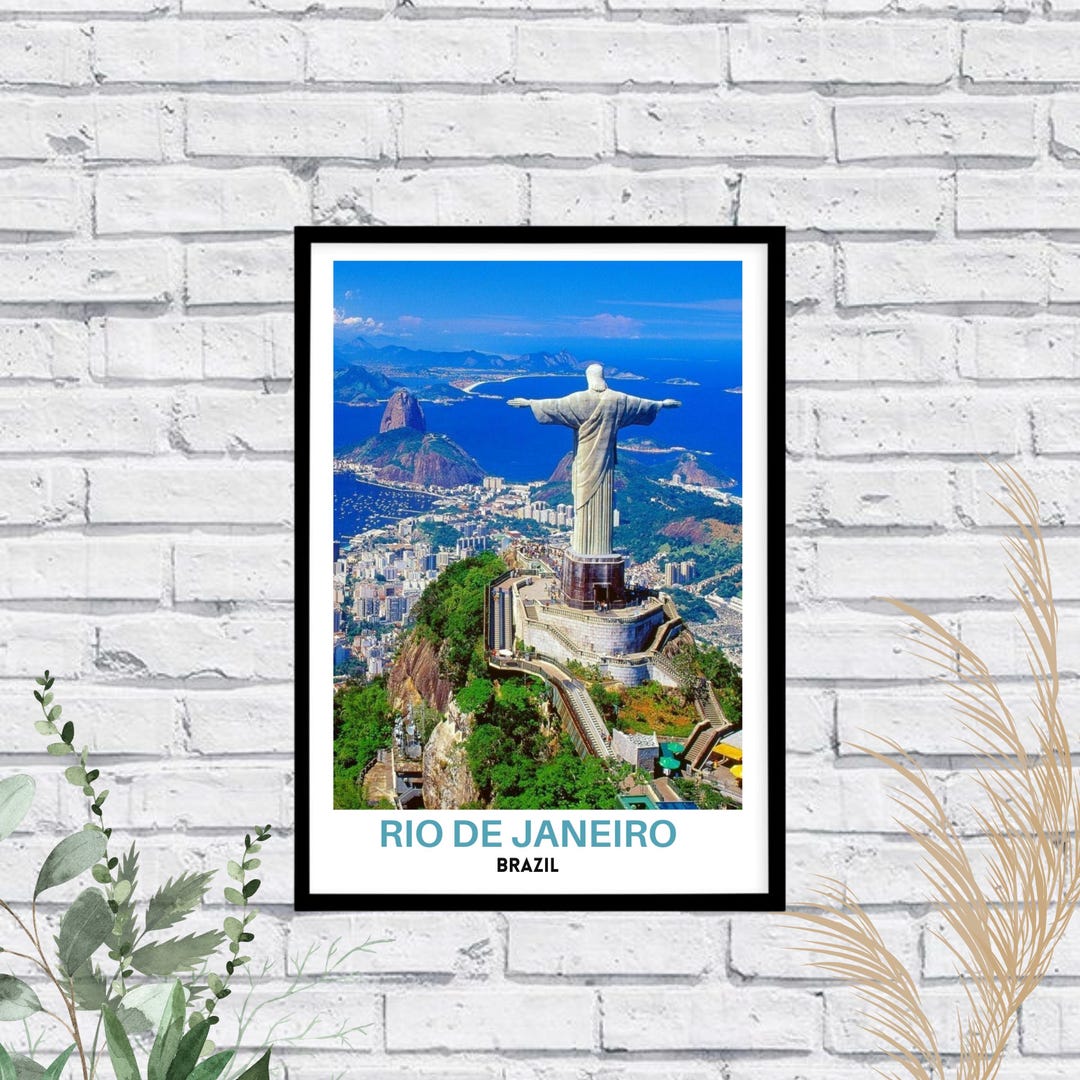 Rio De Janeiro Rolled Poster, Travel Wall Art, Brazilian Decor ...