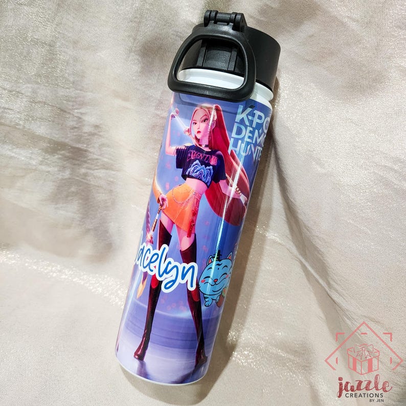 Personalized Kpop Demon Hunters Stainless Steel Water Bottle, 22oz ...