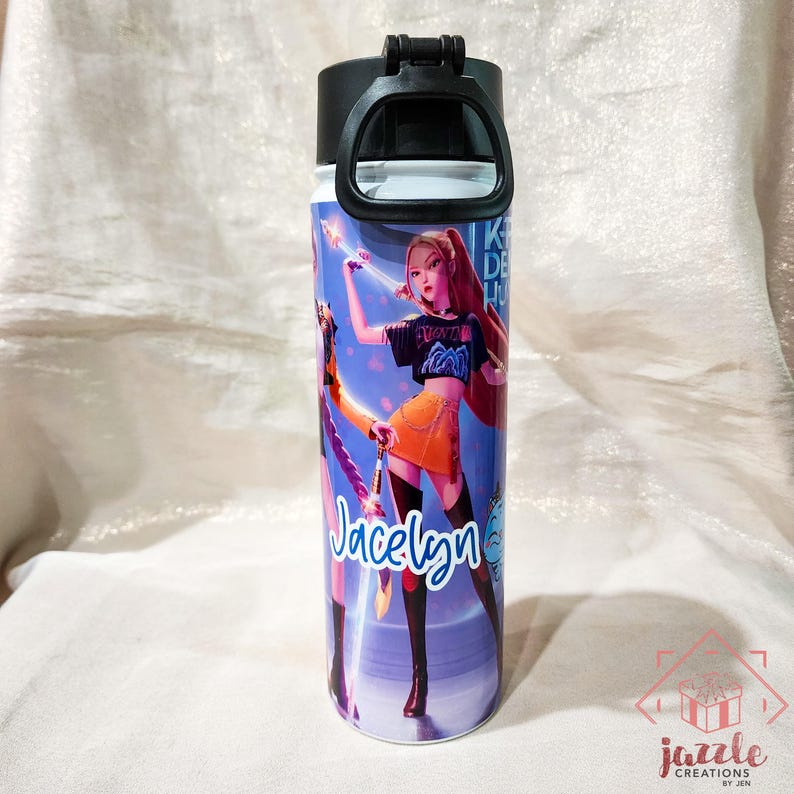 Personalized Kpop Demon Hunters Stainless Steel Water Bottle, 22oz ...