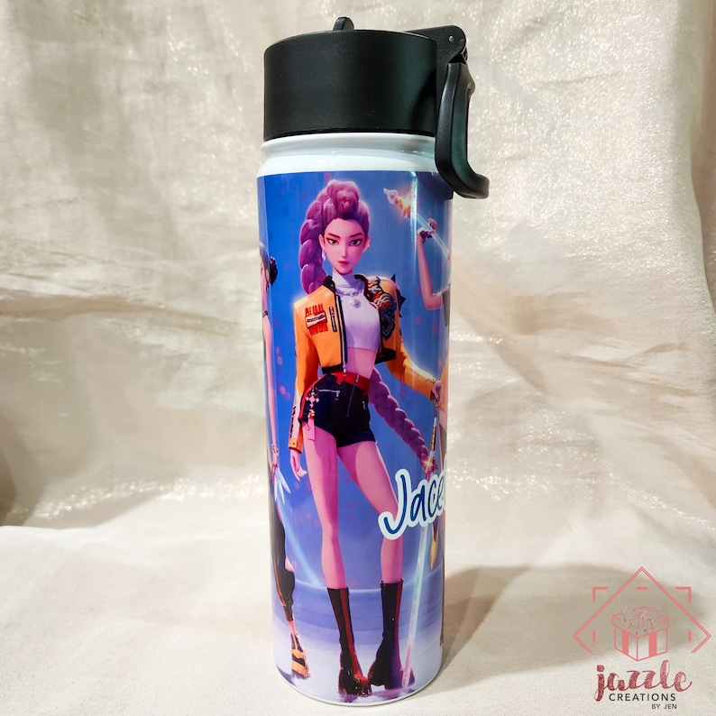 Personalized Kpop Demon Hunters Stainless Steel Water Bottle, 22oz - Etsy