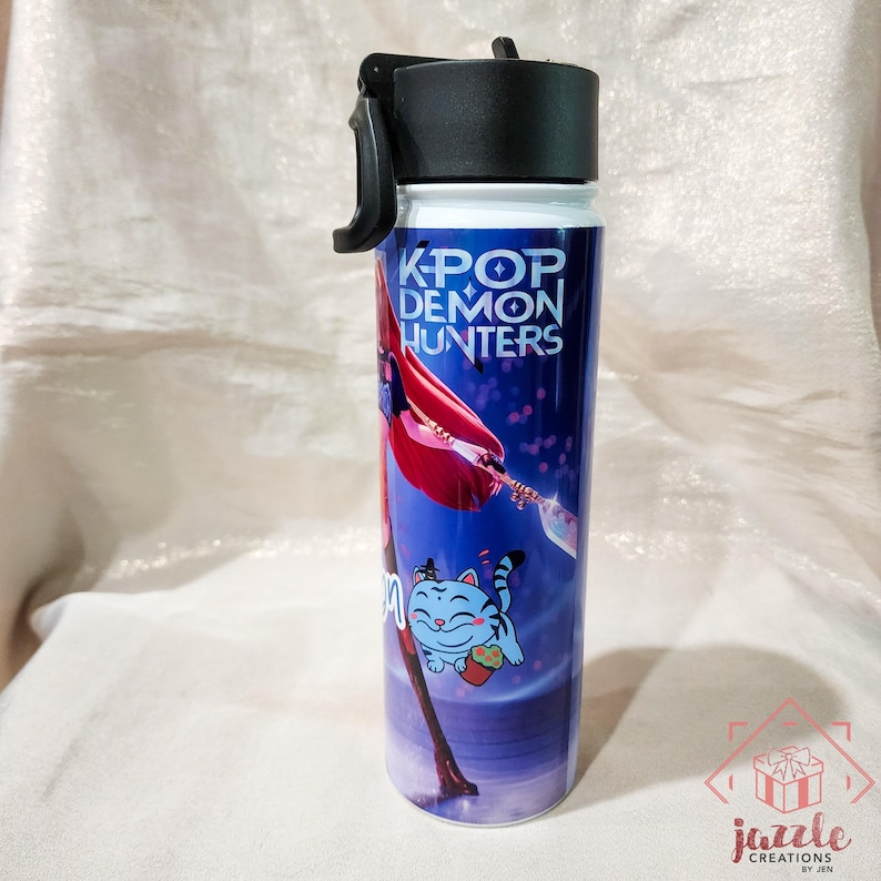 Personalized Kpop Demon Hunters Stainless Steel Water Bottle, 22oz - Etsy