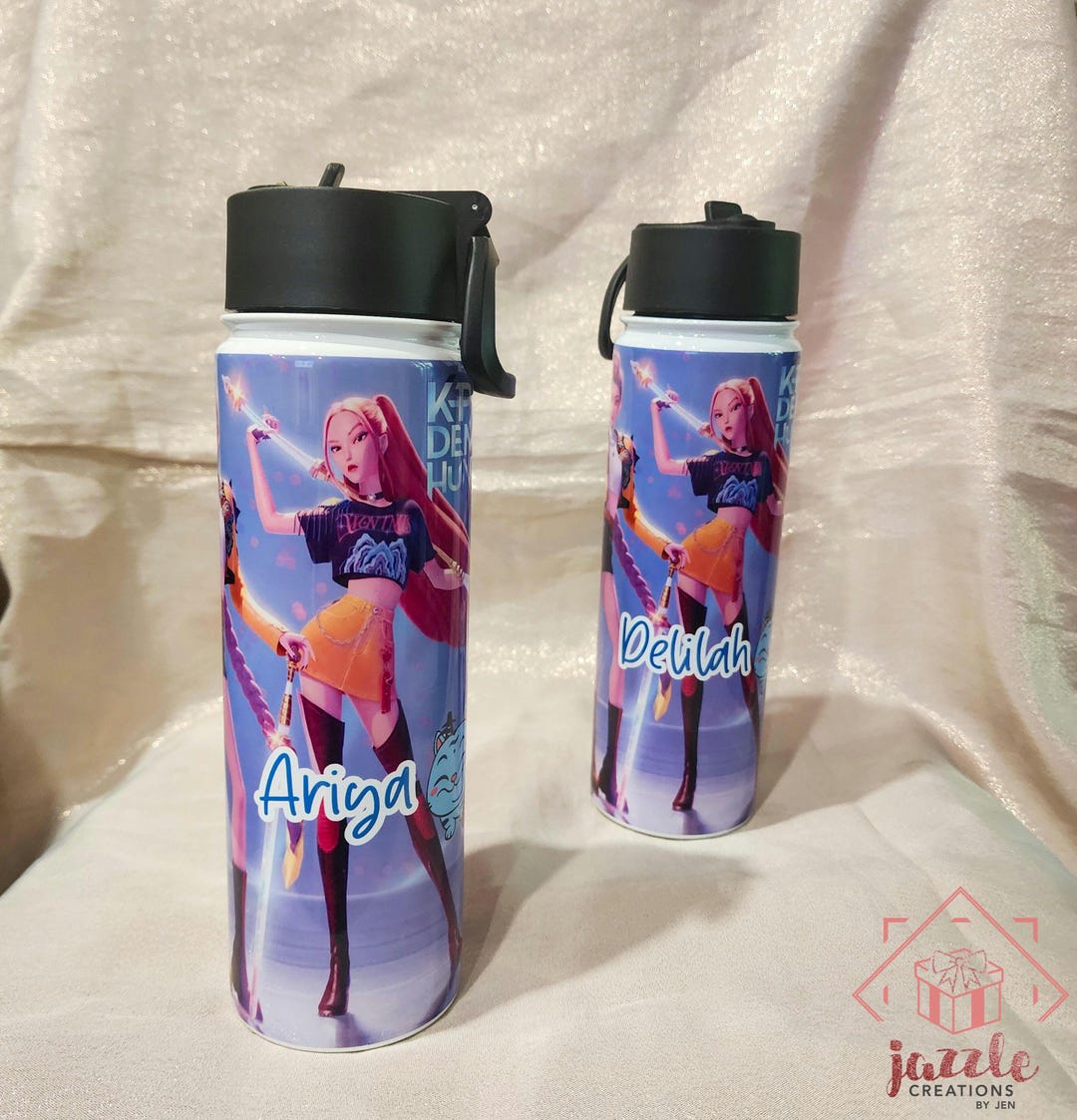 Personalized Kpop Demon Hunters Stainless Steel Water Bottle, 22oz - Etsy