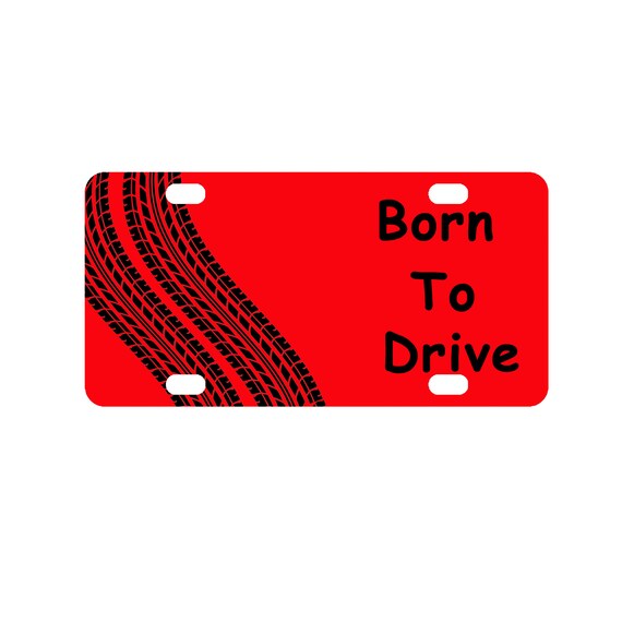 Born To Drive Tire Tread Personalized Mini License Plate-Bike | Etsy