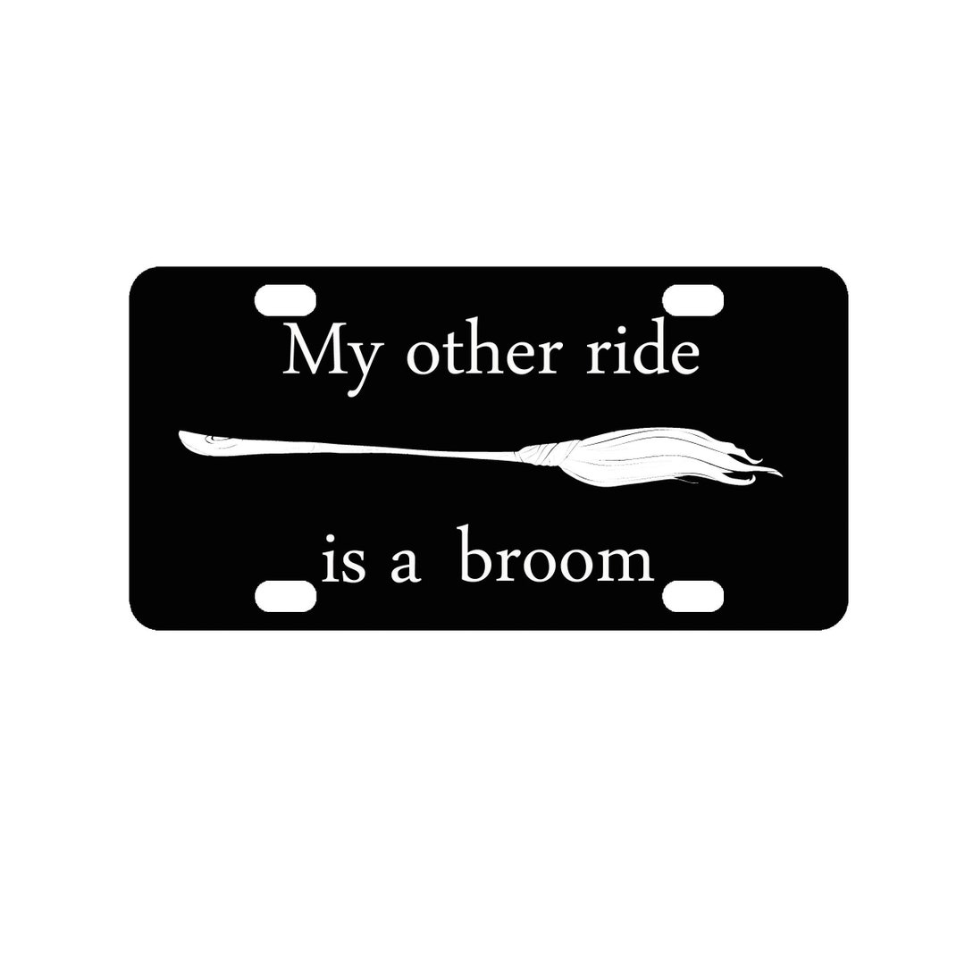 My Other Ride is A Broom Witch's Personalized Mini License - Etsy