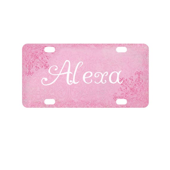 Kid's Pretty Pink Floral Mini License Plate-Bike | Etsy