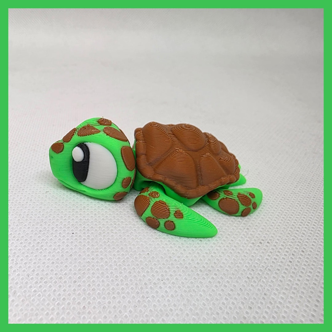 3D Printed Sea Turtle, Unique Desk Decor (65mm) - Etsy