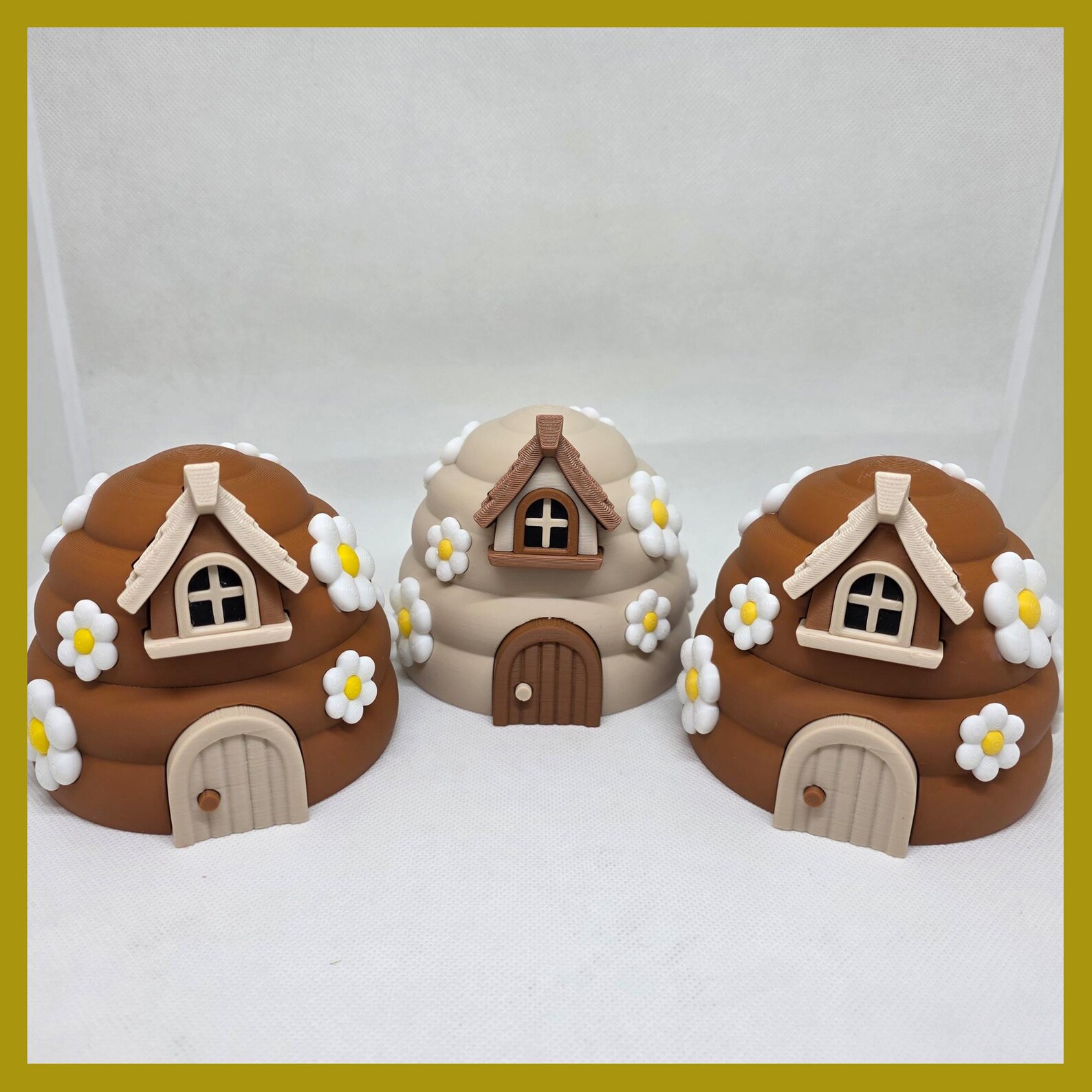 Beehive + Bees Set — Beehive Container Plus 6 Mini Articulated Bees ...