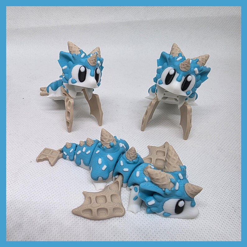 Cute 3D Printed Sugar Rush Dragon in Ice Cream Cone Egg | Fantasy ...