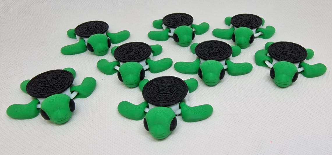 3d-printed Flexi Oreo Turtle - Fun and Unique Flexi, Fidget - Etsy