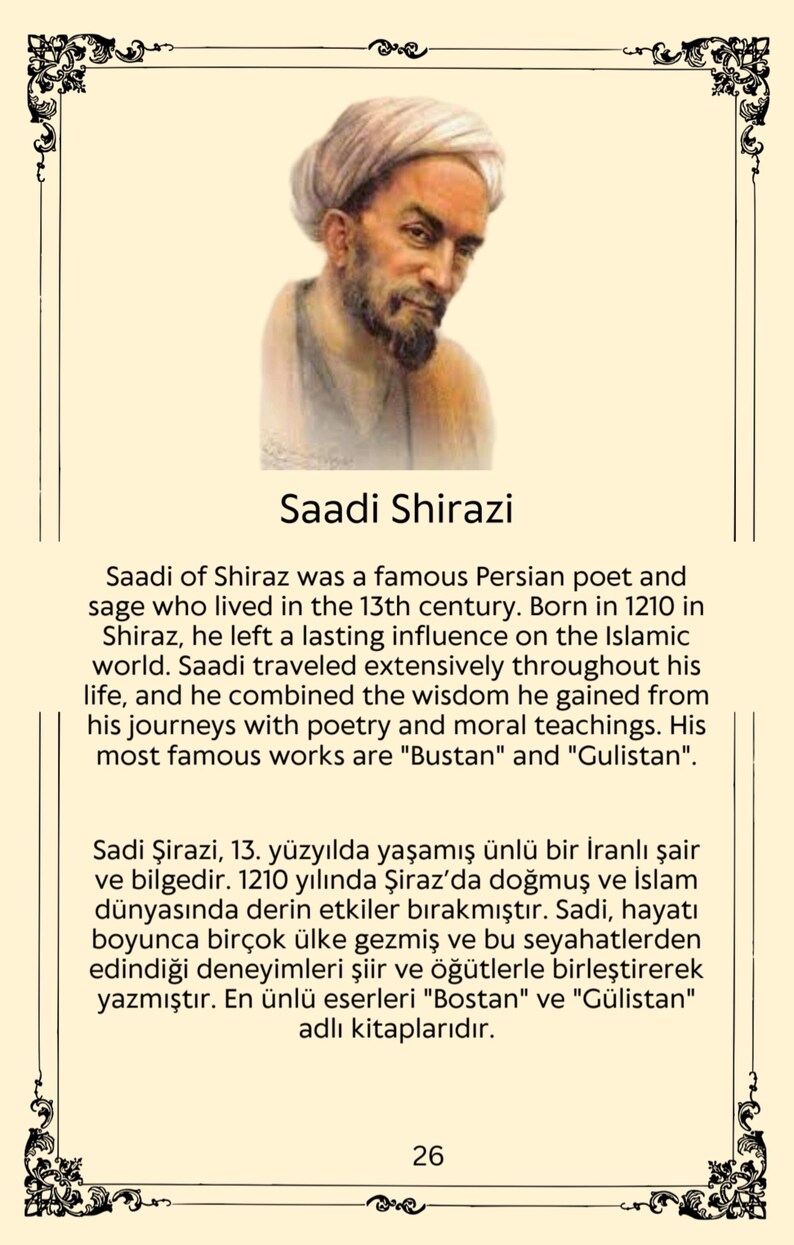 Selection of Persian Poems With English and Turkish Translations and Transliterated Pdf E Book ...
