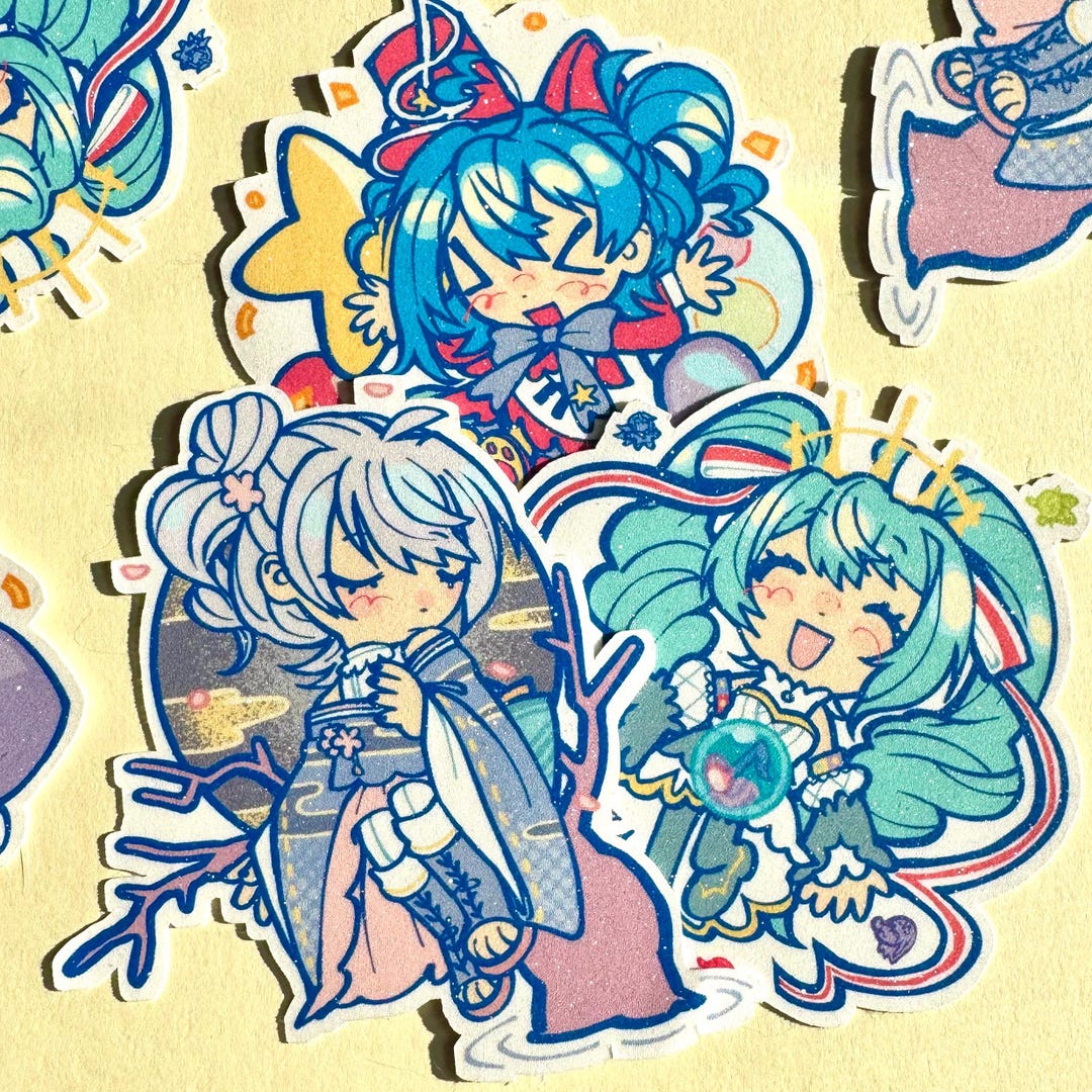 Hatsune Miku Colorful Stage Inspired Sticker Collection | Water ...