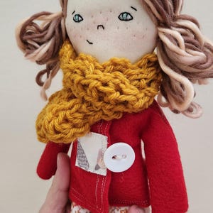 Miniature Handmade Doll Pink Hair Doll Rag Doll - Etsy