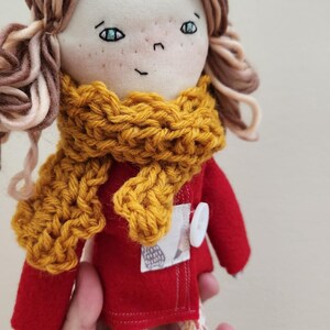 Miniature Handmade Doll Pink Hair Doll Rag Doll - Etsy