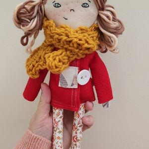 Miniature Handmade Doll Pink Hair Doll Rag Doll - Etsy