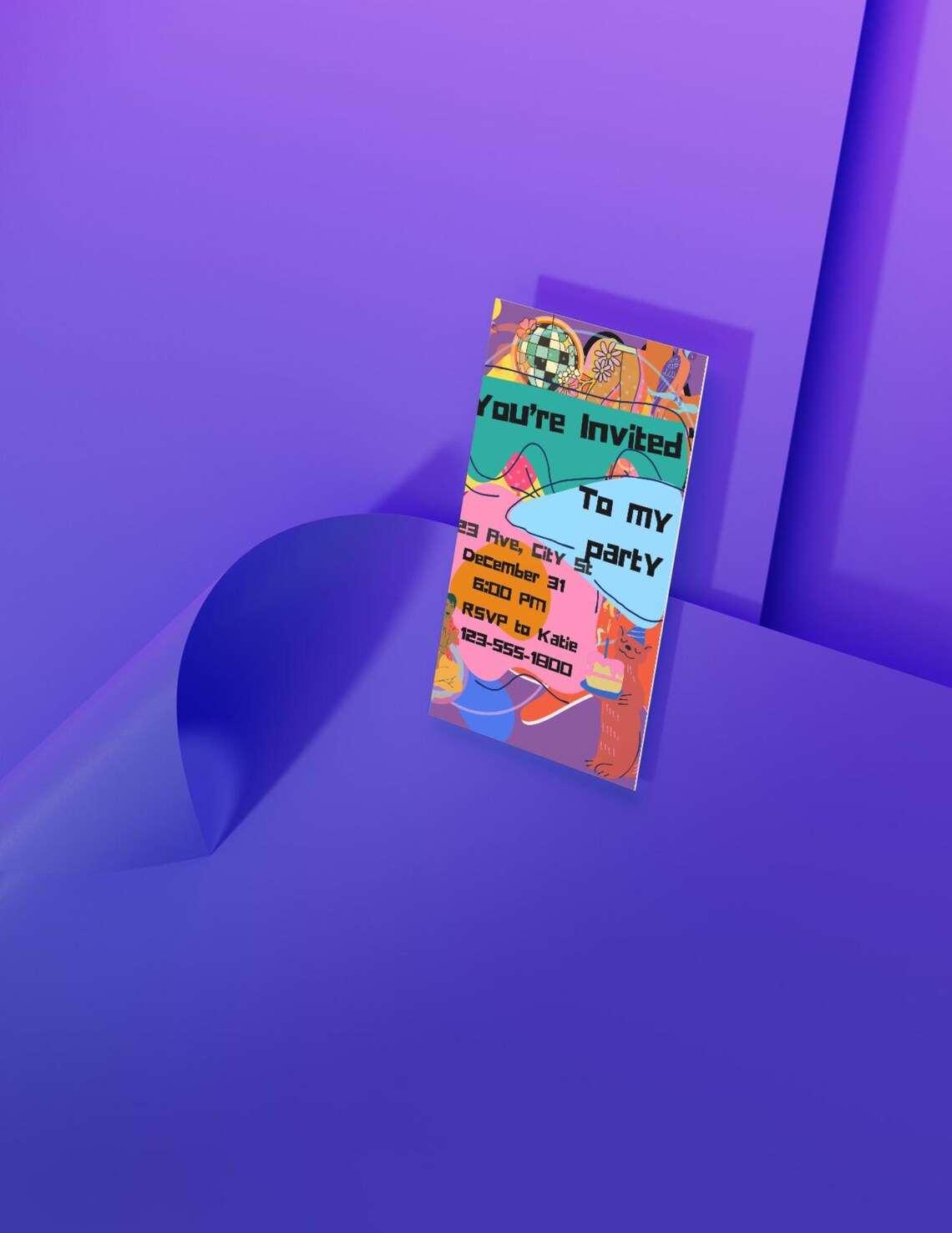 Funky, Unique Party Invitation - Etsy